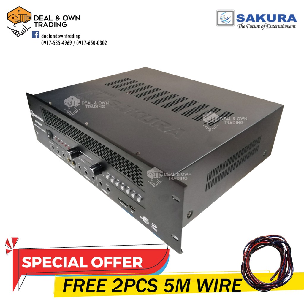 Sakura AV-9000 1800Wx2 Karaoke Amplifier Original-Brand New | Shopee Philippines