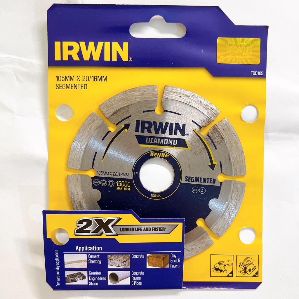irwin makita Turbo Diamond / Segmented Cutting Disc 4" (20*105mm) for ...