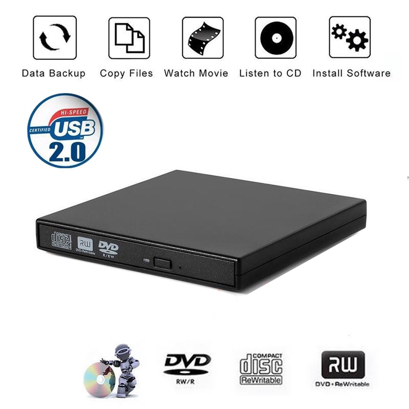 External DVD Optical Drive USB 3.0 CD DVD ROM CD RW Player Reader ...