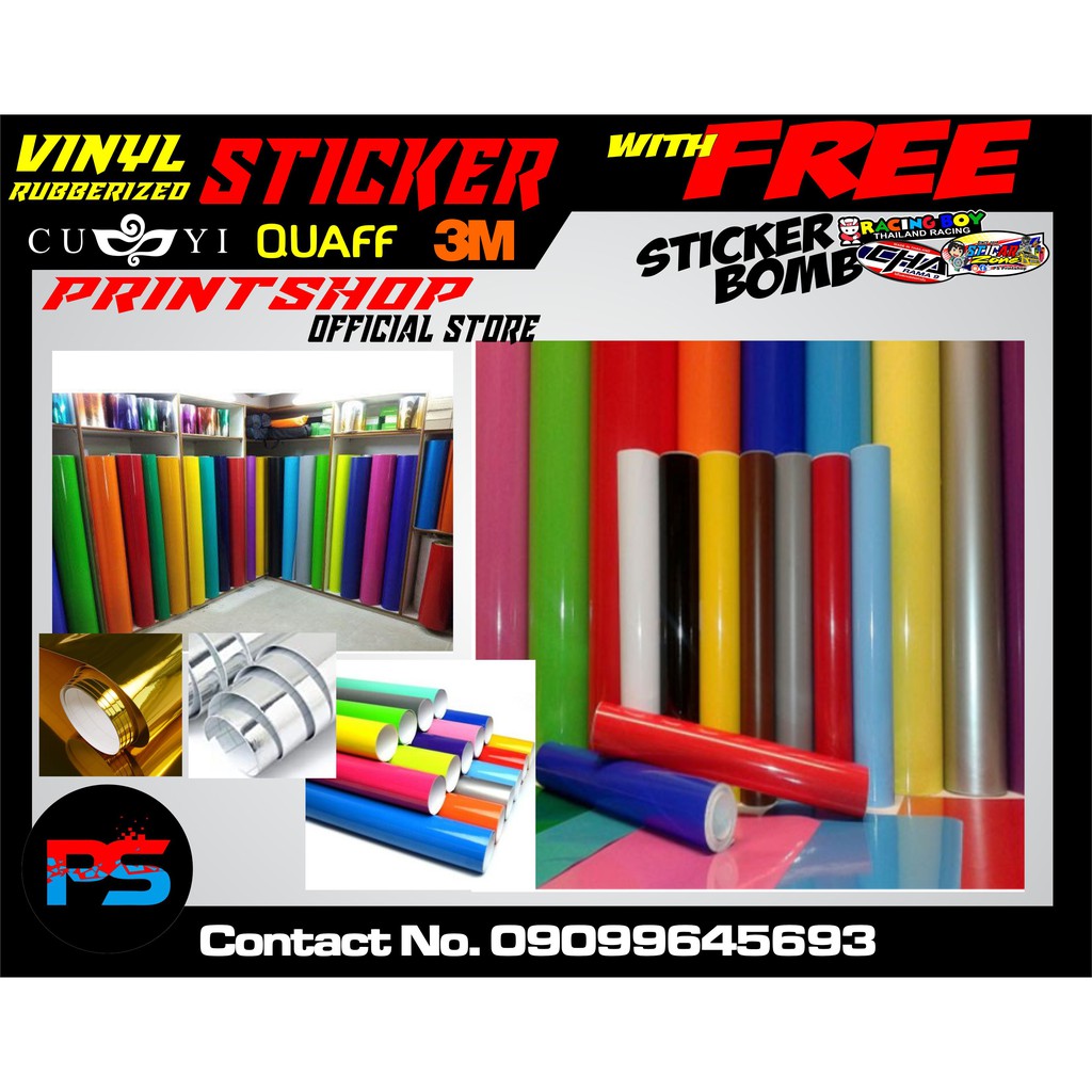 Rubberized Outdoor Vinyl Sticker for Car and Motorcycle Decals (Cuyi ...