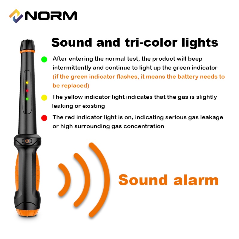 NORM Auto Alarm Gas Detector Leak Tester for Methane Gas, Natural Gas ...