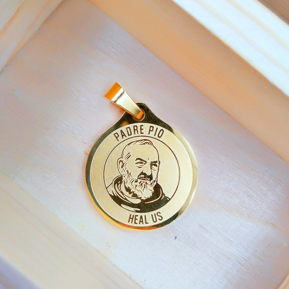 Padre Pio Pendant Stainless Gold High Quality of Stainless #Piopendant ...