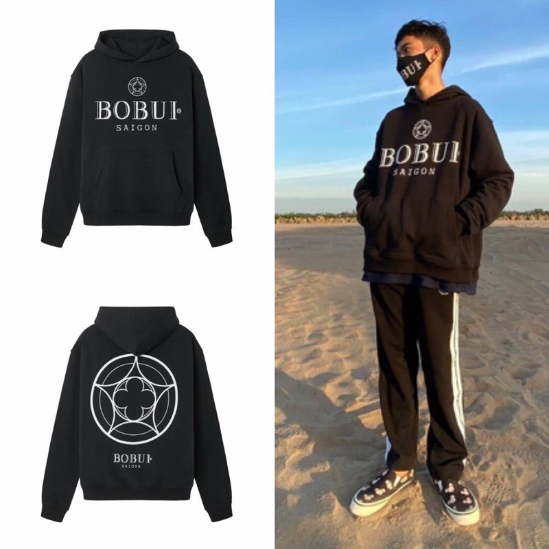 Real STANDARD STAR LOGO BOBUI hoodies - black | Shopee Philippines