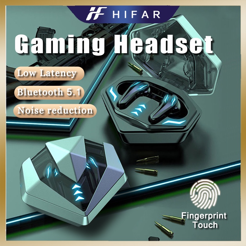 TWS Gaming Bluetooth 5.1 True Wireless Headphones In-Ear Earbuds Active ...