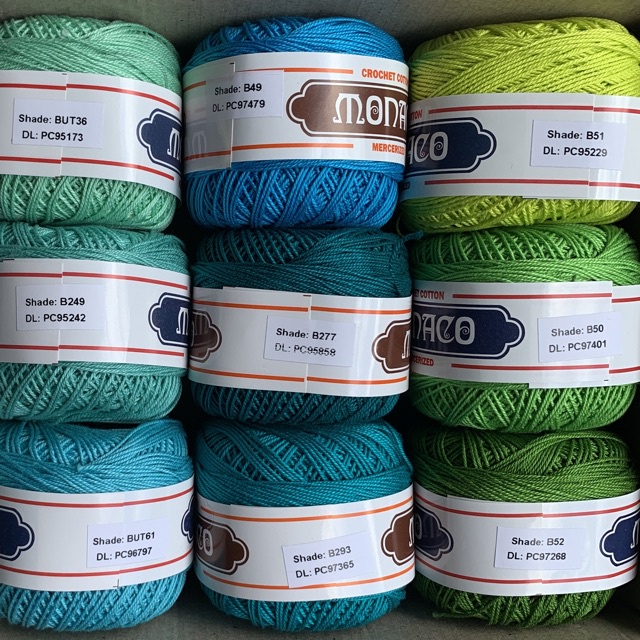 Bright colors Monaco Crochet Cotton Thread | Shopee Philippines