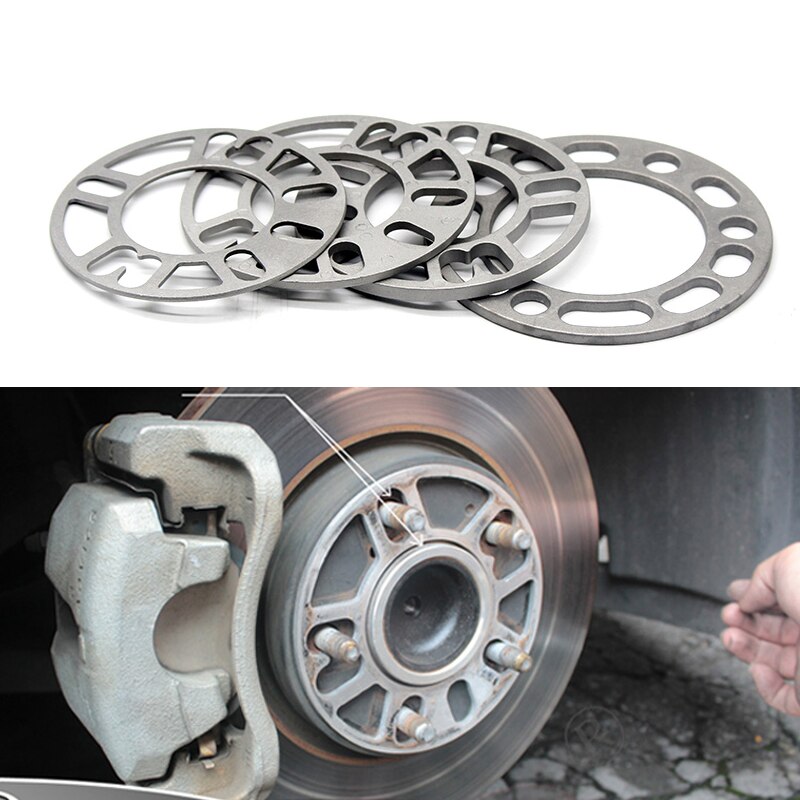 2Pcs Universal Aluminum Alloy 4 and 5 Lug Wheel Spacer Shim Auto Car ...