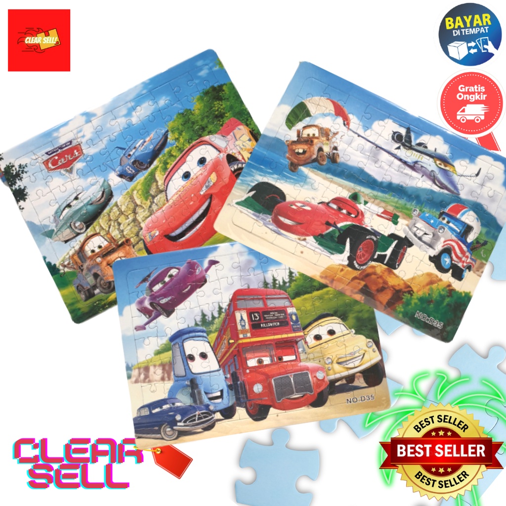 Jigsaw puzzle for children with cars motif / Educational toys for ...