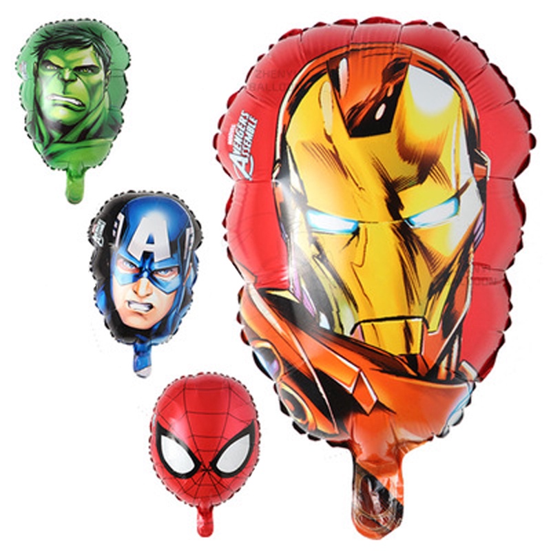 Avengers Foil Balloons Super Hero Toys Captain America Mask Helium ...
