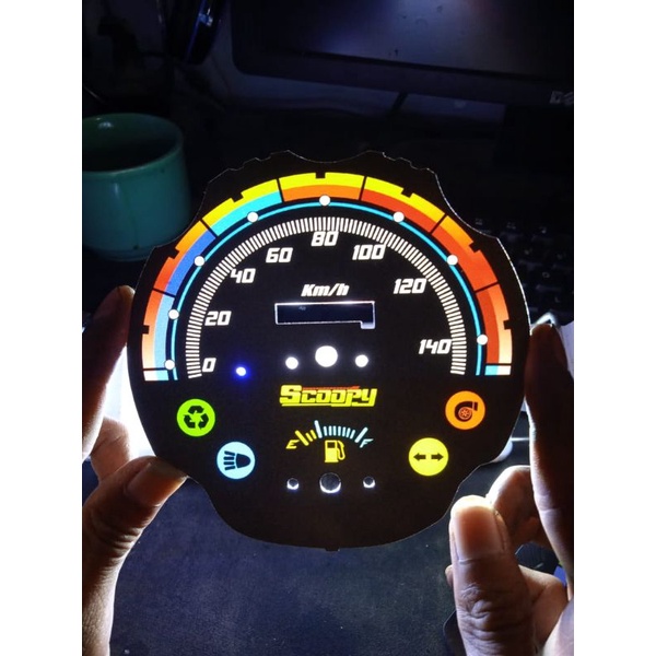 Custom scoopy fi speedometer board scoopy fi speedometer panel | Shopee ...