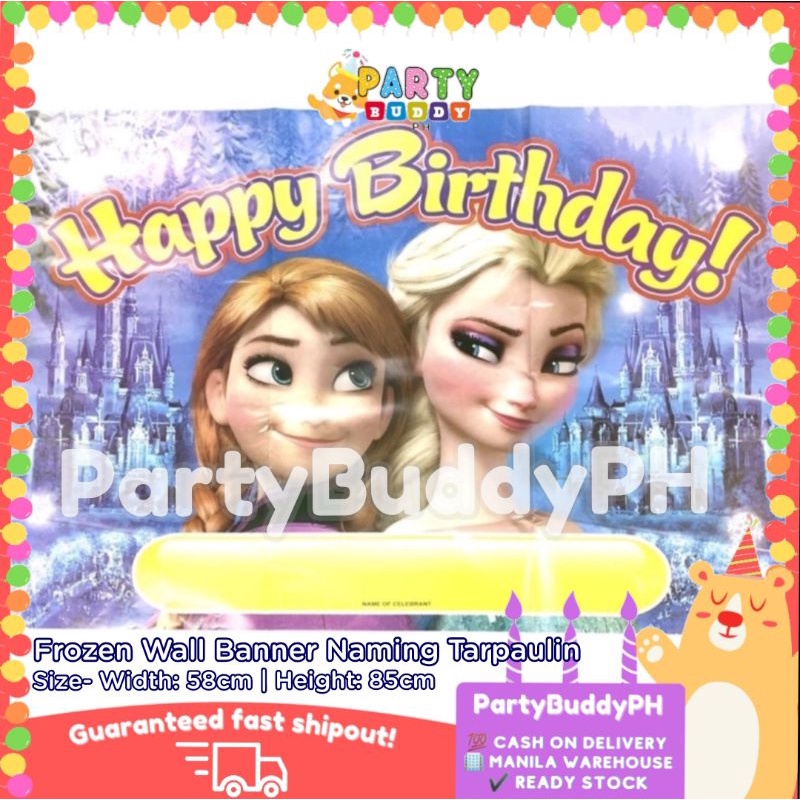 Frozen Wall Banner/ Tarpaulin Length: 58cm. Width: 85cm PartyBuddyPH ...