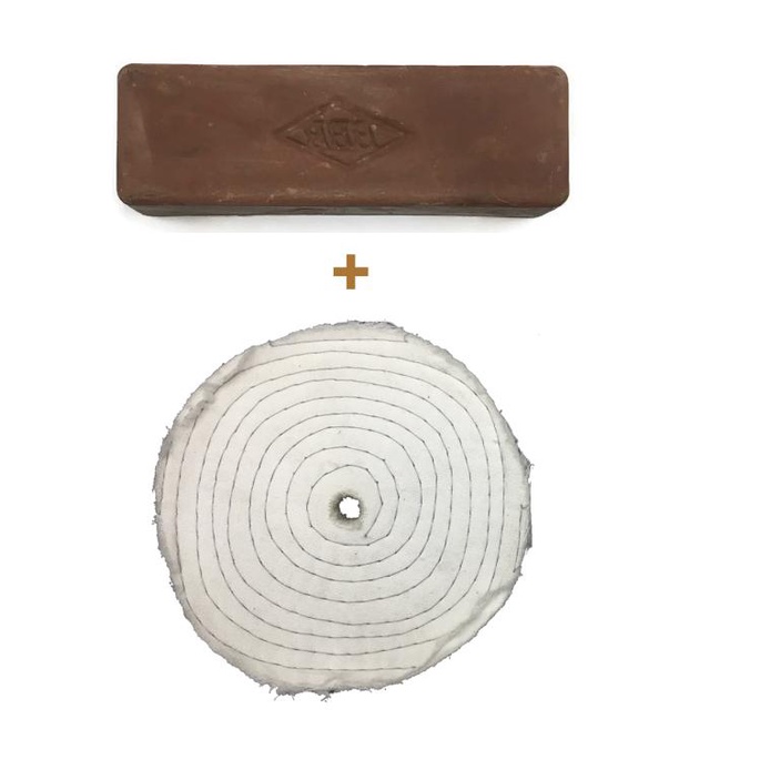 1 set Brown Tripoli Buffing Compound with 6" Buffing Cloth Wheel | Shopee Philippines