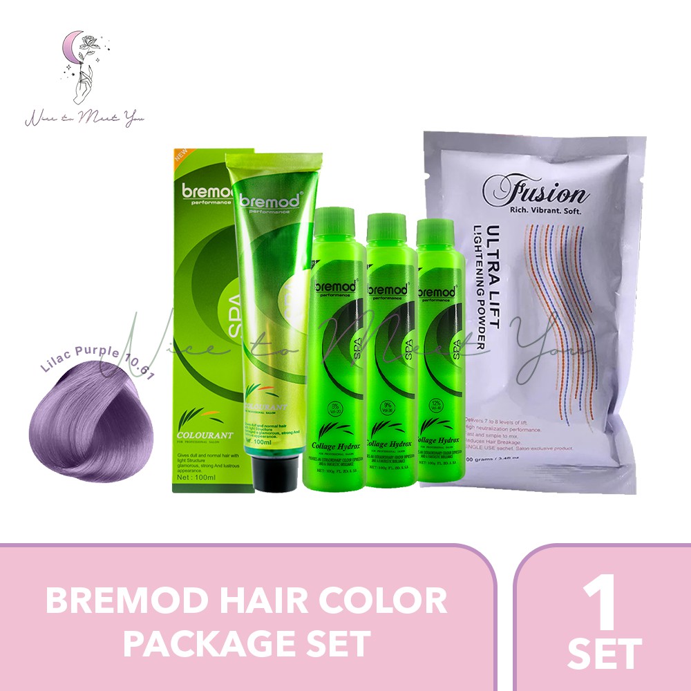 Bremod Hair Color Package (Lilac Purple 10.61) care beauty | Shopee ...