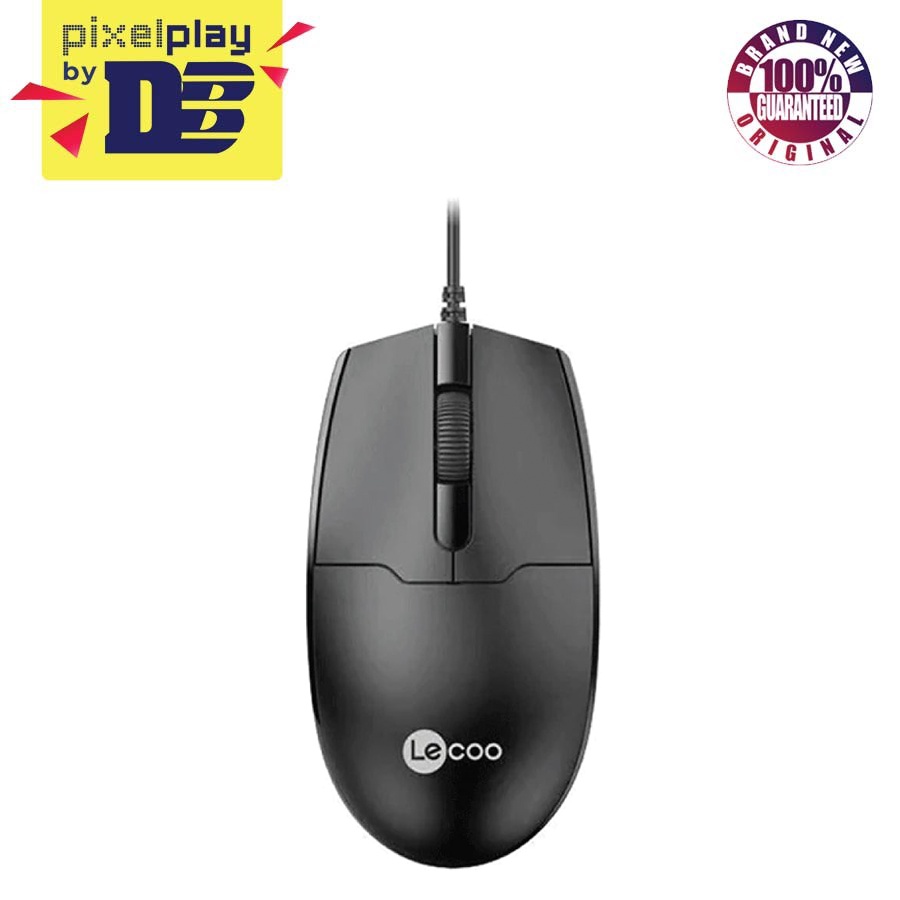 Lecoo MS101 Wired Mouse (Black) | Shopee Philippines