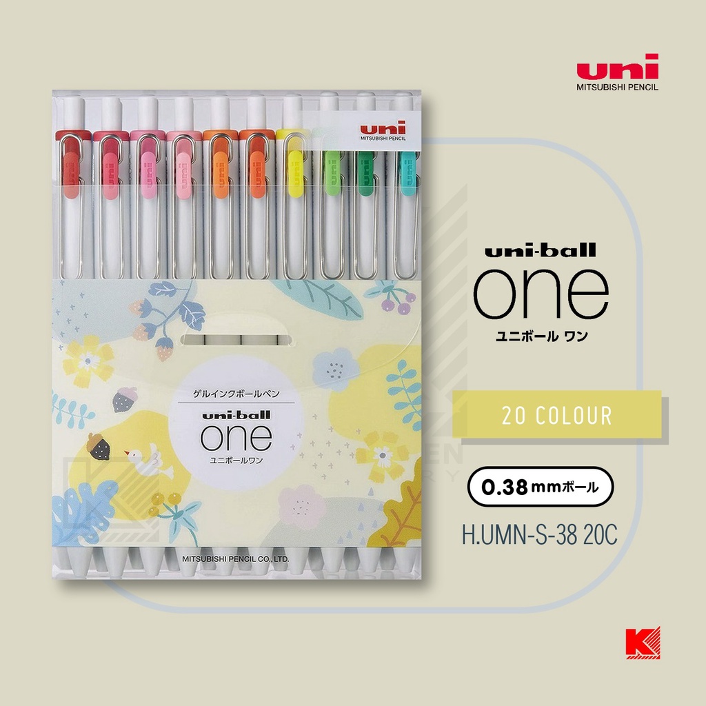 Uni Gel Pen Uni-ball one UMN-S-38 20C Amount 1 Set (20 Pcs.) | Shopee ...