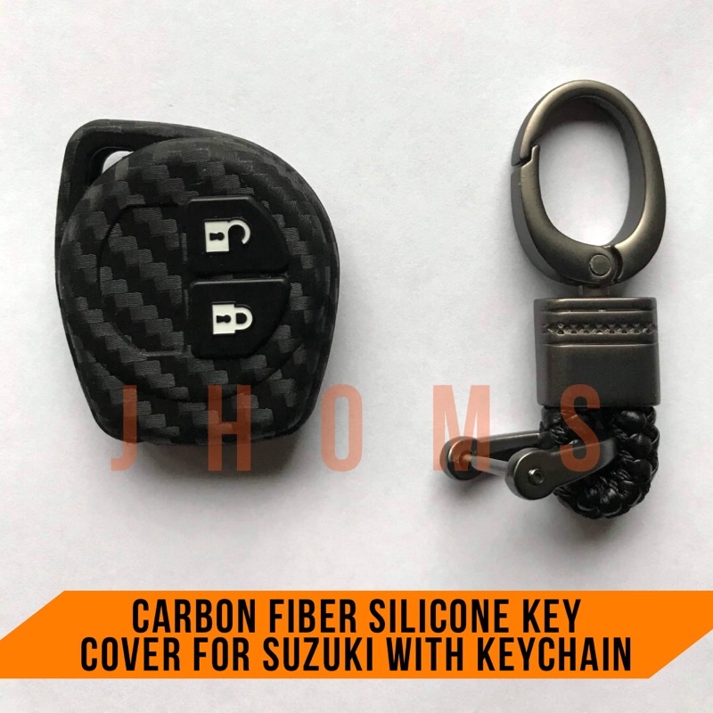 Carbon Fiber Silicone Key Cover For Suzuki APV, Ciaz, Ertiga, Swift ...