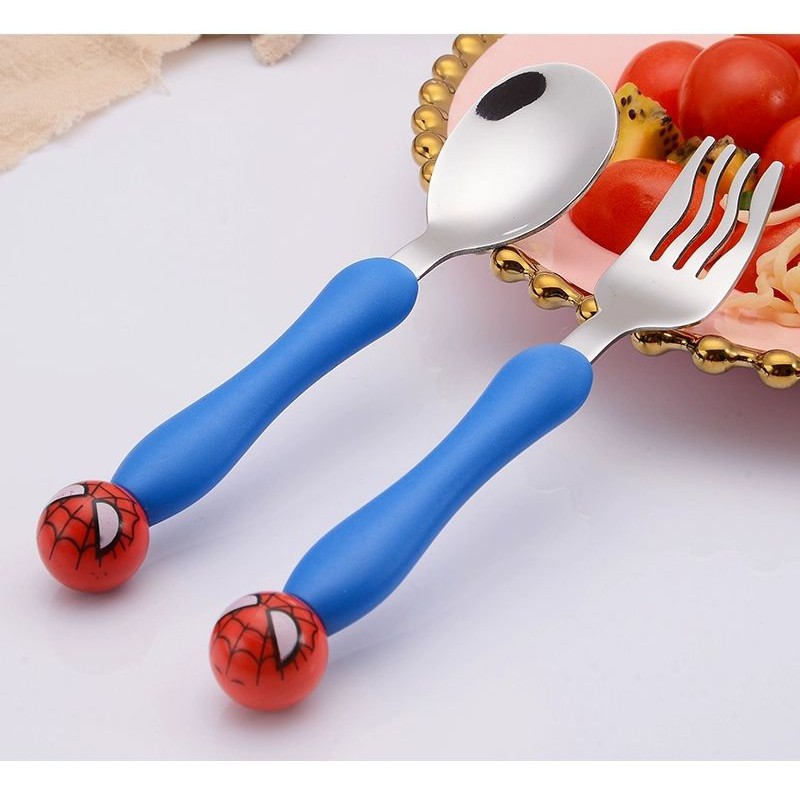 Spider-Man Spoon Fork Spiderman Cartoon Cutlery Set | Shopee Philippines
