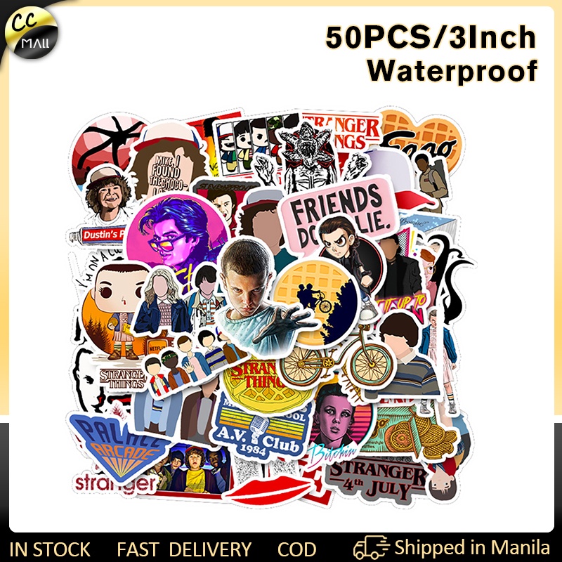 50pcs Stranger Things Movie Stickers Cute And Cool Sticker For Laptop