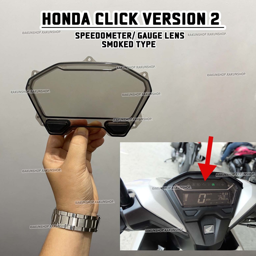 Honda Click V2 Speedometer panel lens replacement SMOKED Plug and play ...