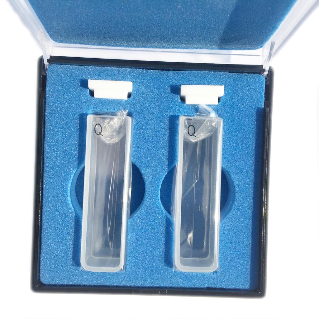 Quartz Cuvette With PTFE Lid, 2 pcs Standard 10mm 3.5ml spectrometer ...