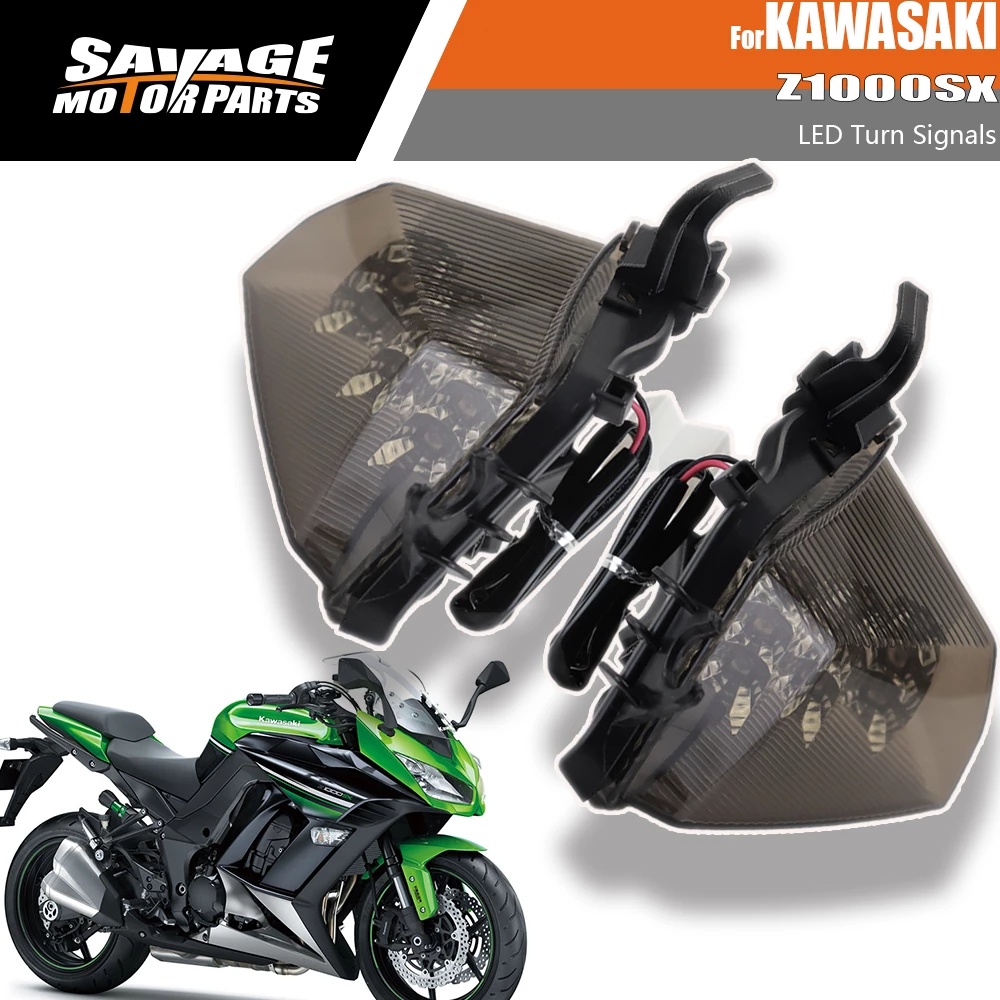 Front LED Turn Signals For KAWASAKI Z1000SX NINJA 1000 1000R Motorcycle ...