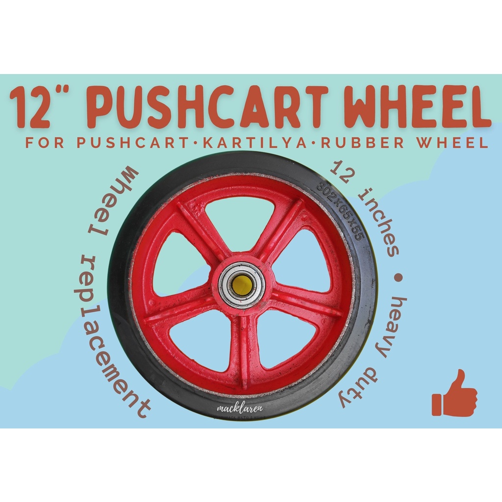 Push Cart Wheel Size 12" inches ️ Gulong ng Push Cart ️ Kartilya ️ ...
