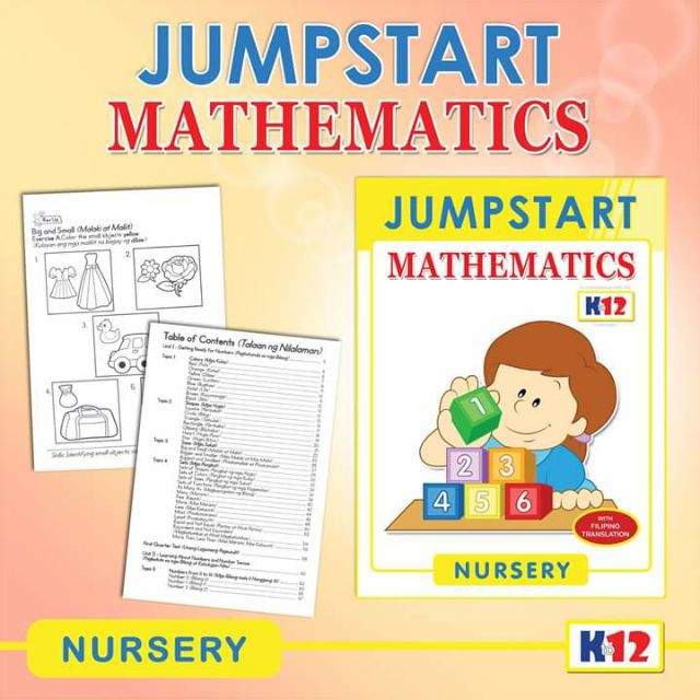 JUMPSTART MATHEMATICS - NURSERY WORKBOOK | Shopee Philippines