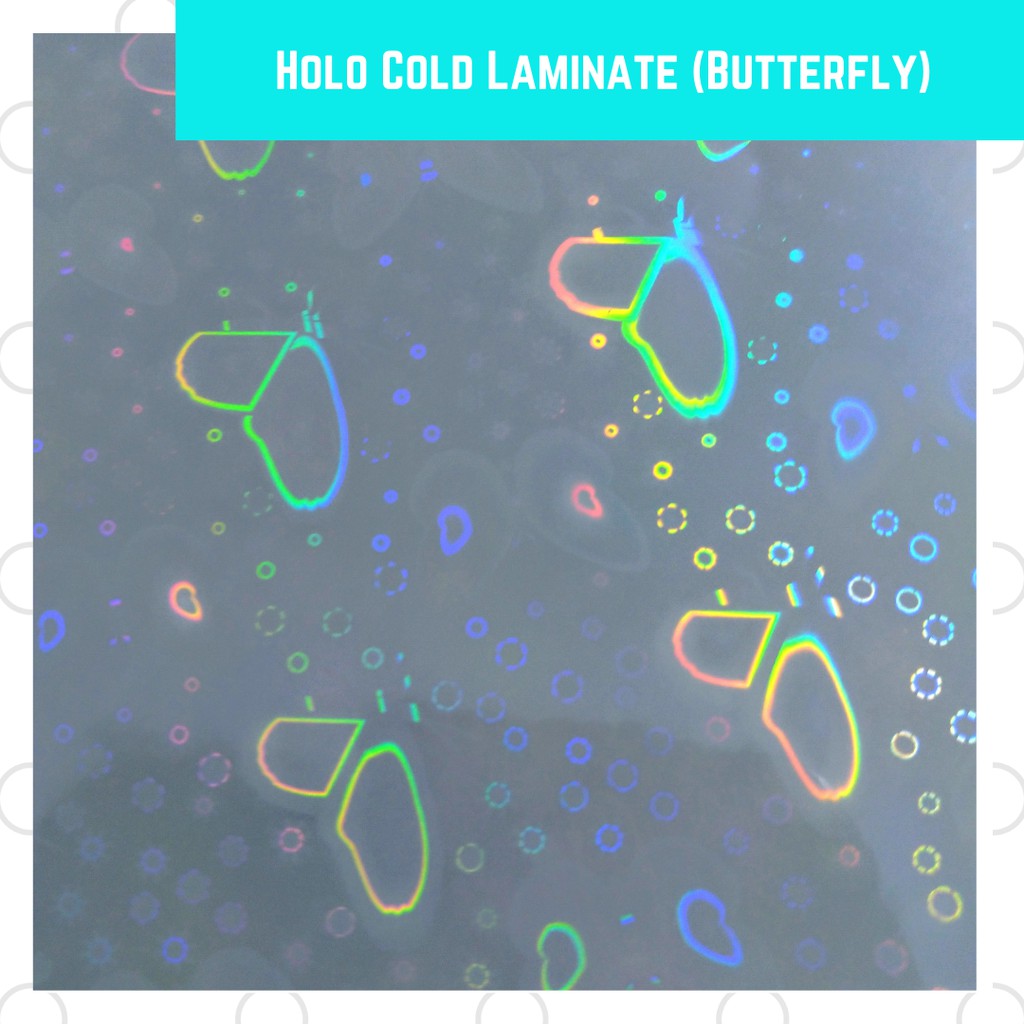 5 x Holographic (HOLO) Cold Laminate / Laminating Film / Photo Top ...