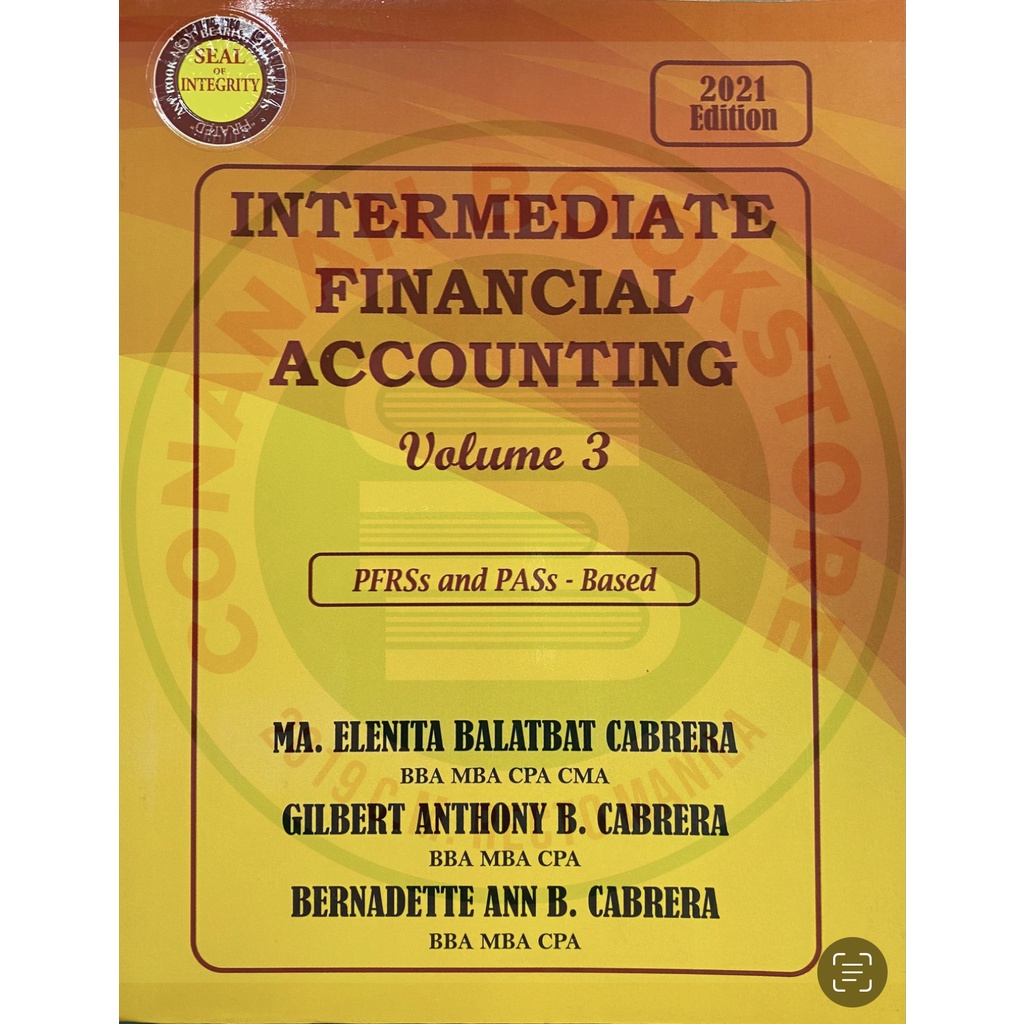 Intermediate Financial Accounting 2021 Volume 3 by Ma. Elenita Cabrera ... Intermediate Financial Accounting 2021 Volume 3 by Ma. Elenita Cabrera ...