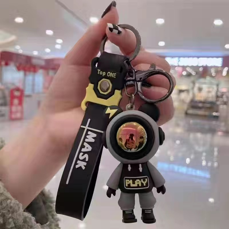 3D play Keychain Silicone Key Ring Key Chain Car Ornaments | Shopee ...