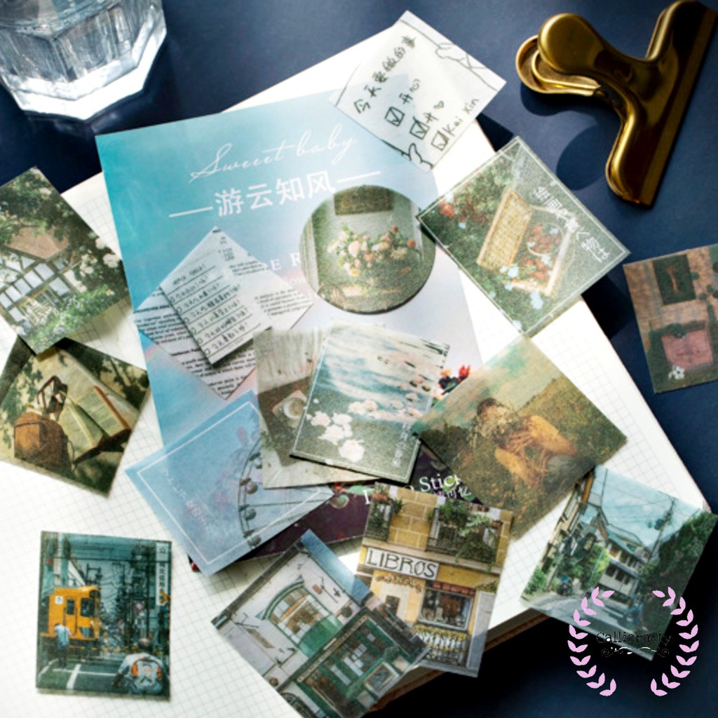 100 pcs City Life Aesthetic Journal Sticker Pack, Loose Sticker Pack ...