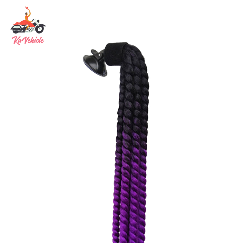 [whstrong] Pigtails Gradient Ramp Braids Ponytail Hair for Motorbike ...