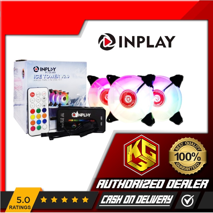 Inplay Ice Tower Kit RGB Fan 3in1 with Remote | Shopee Philippines