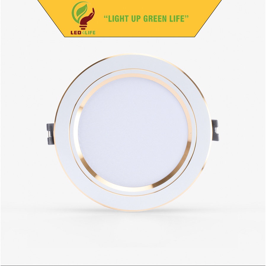 Rang Dong AT10 recessed LED Downlight changes color (Gold-silver border) | Shopee Philippines