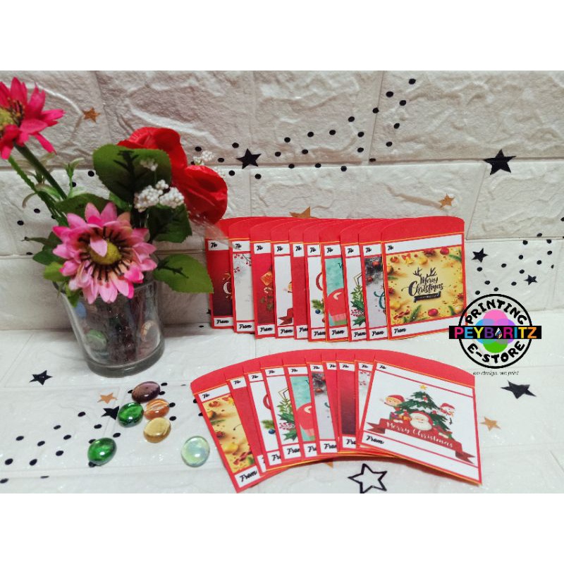 10 PCS. CUSTOMIZED / PERSONALIZED SMALL CHRISTMAS AMPAO / ANGPAO ...