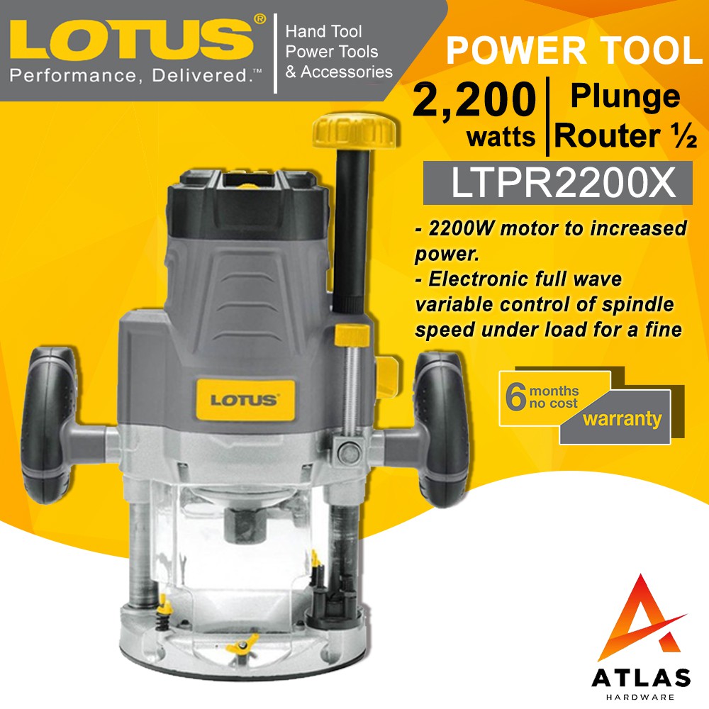 Lotus Plunge Router 1/2inches 2200W LTPR2200X | Shopee Philippines