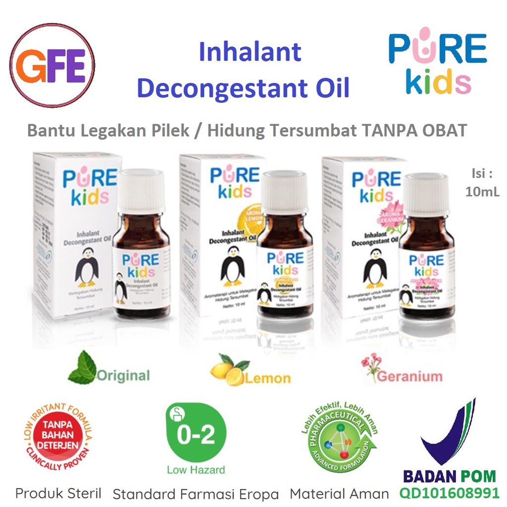 Pure Kids Baby Inhalant Decongestant Oil Natural Nasal Congestion ...
