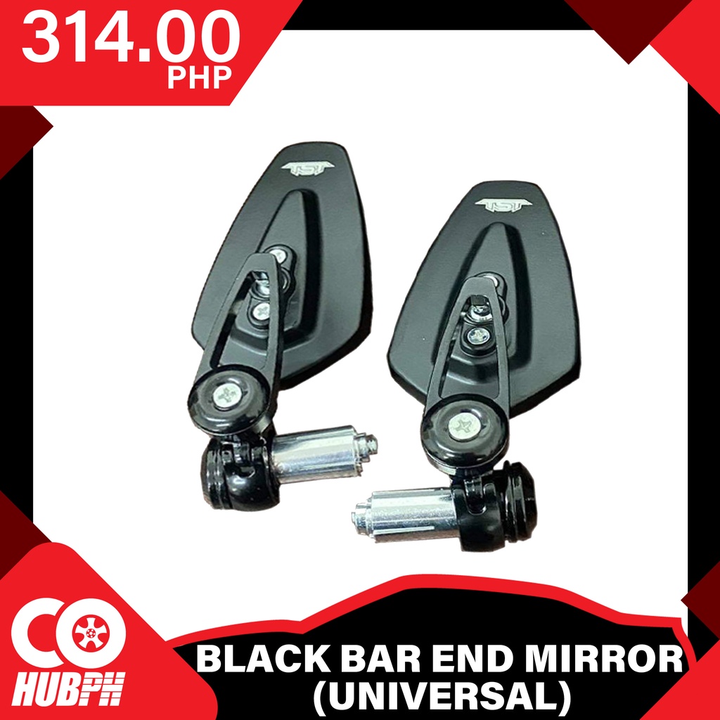 BLACK BAR END SIDE MIRROR SET (UNIVERSAL) | Shopee Philippines