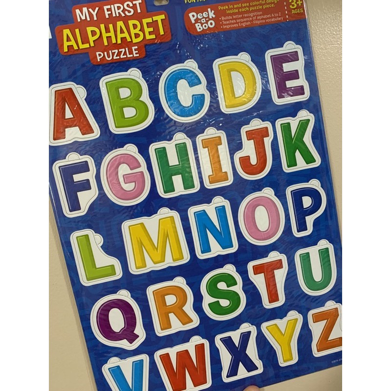 Alphabet Peek-A-Boo Puzzle Large Thick Cardboard | Shopee Philippines