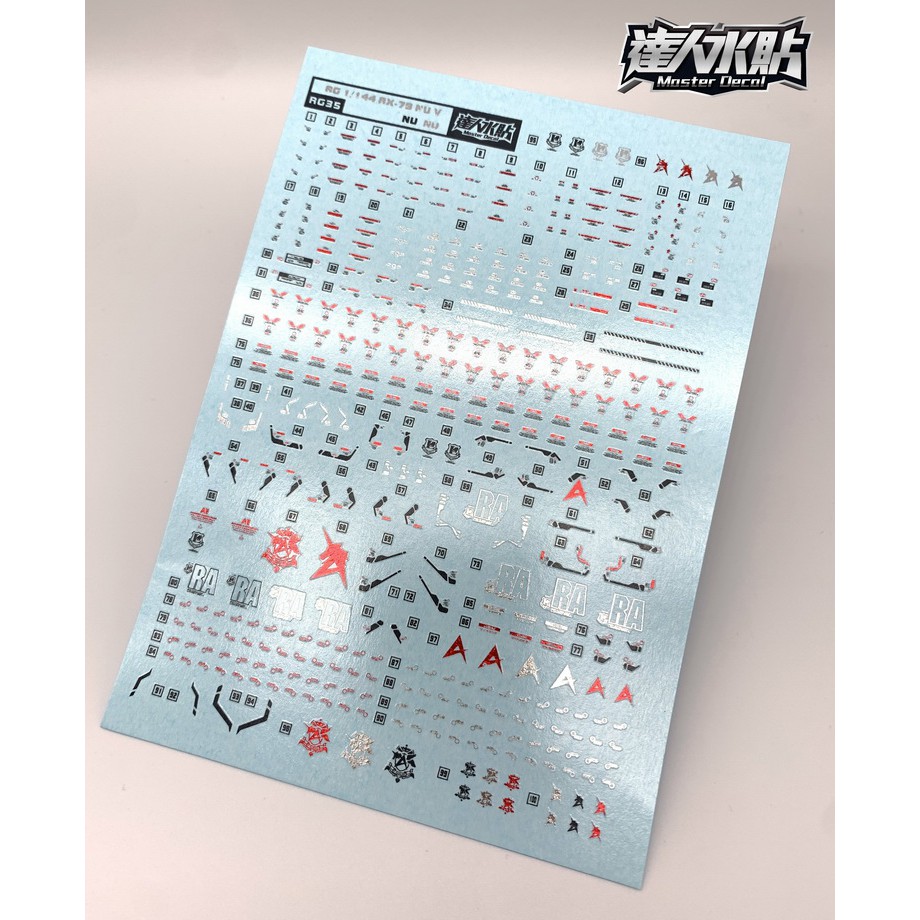 Gundam Decal Gundam RG 1/144 RX-93 Nu GUNDAM Hot stamping | Shopee ...