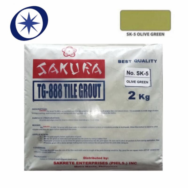 Sakura Tile Grout 2kg. Many colors available | Shopee Philippines