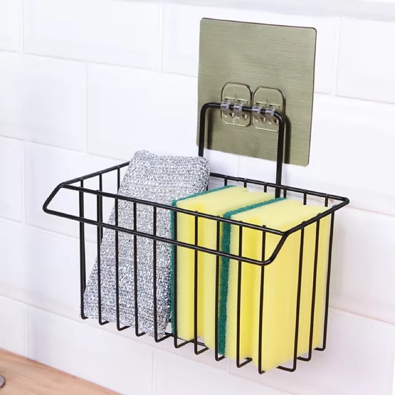 Kitchen Punch-free Wall-mounted Drain Rack Rag Storage rRack Sink ...