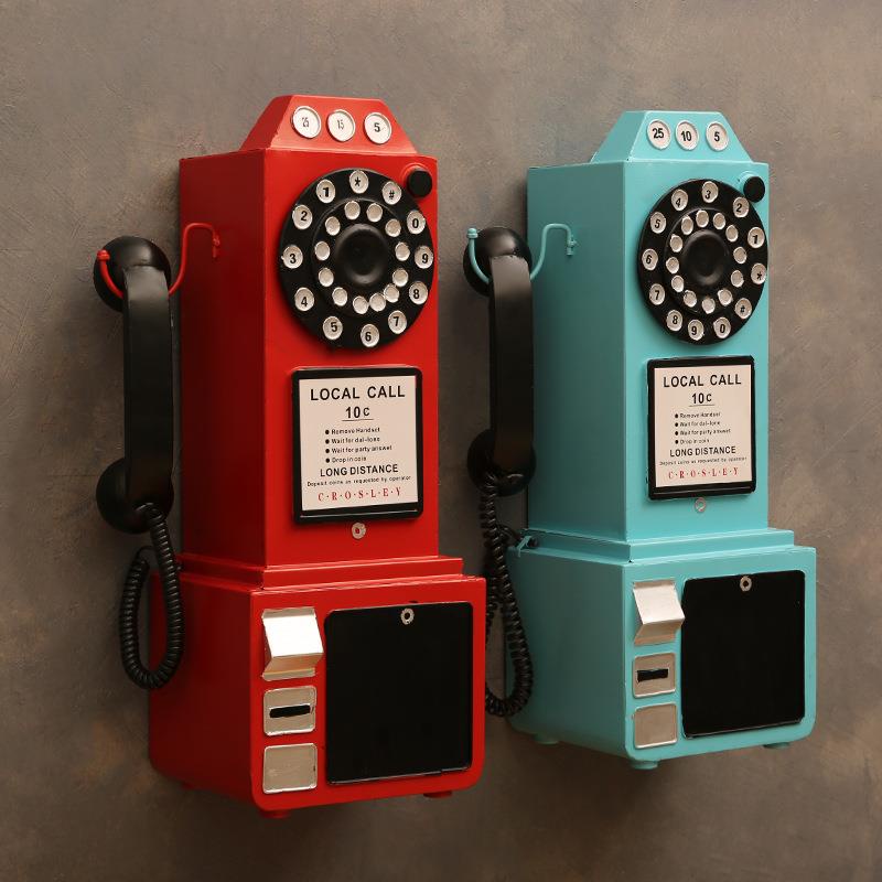 DZH Creative Iron Art Telephone Wall Decoration Multifunctional ...