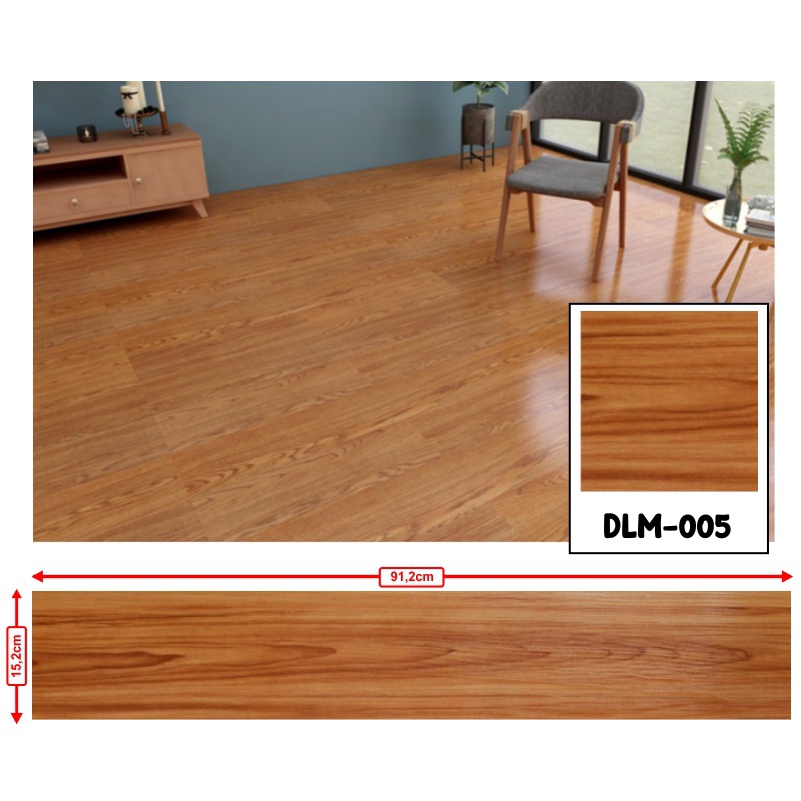 KAYU Vinyl Wood Floor Sticker Premium Vinyl Flooring 91.4CM X 15.2CM ...