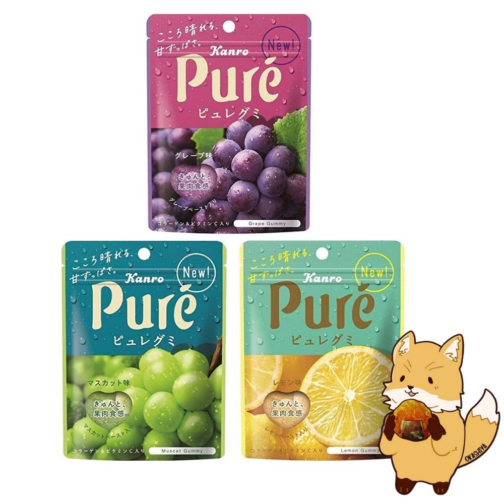 Kanro Pure gumi Japanese Fruit Jelly Kumi (56g) | Shopee Philippines