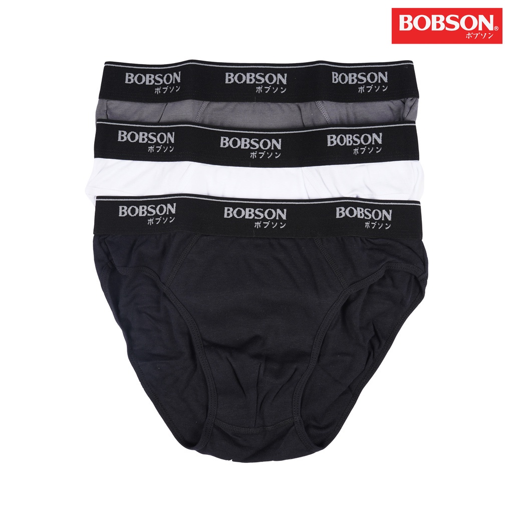 ☜Bobson Men's Modified 3In1 Hipster Brief Innerwear 80487 (Blk/Gray/White) | Shopee Philippines