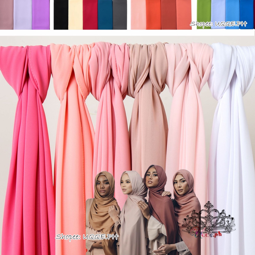 Hijab scarf A#YW016 Muslim chiffon scarf shawl women's solid color ...