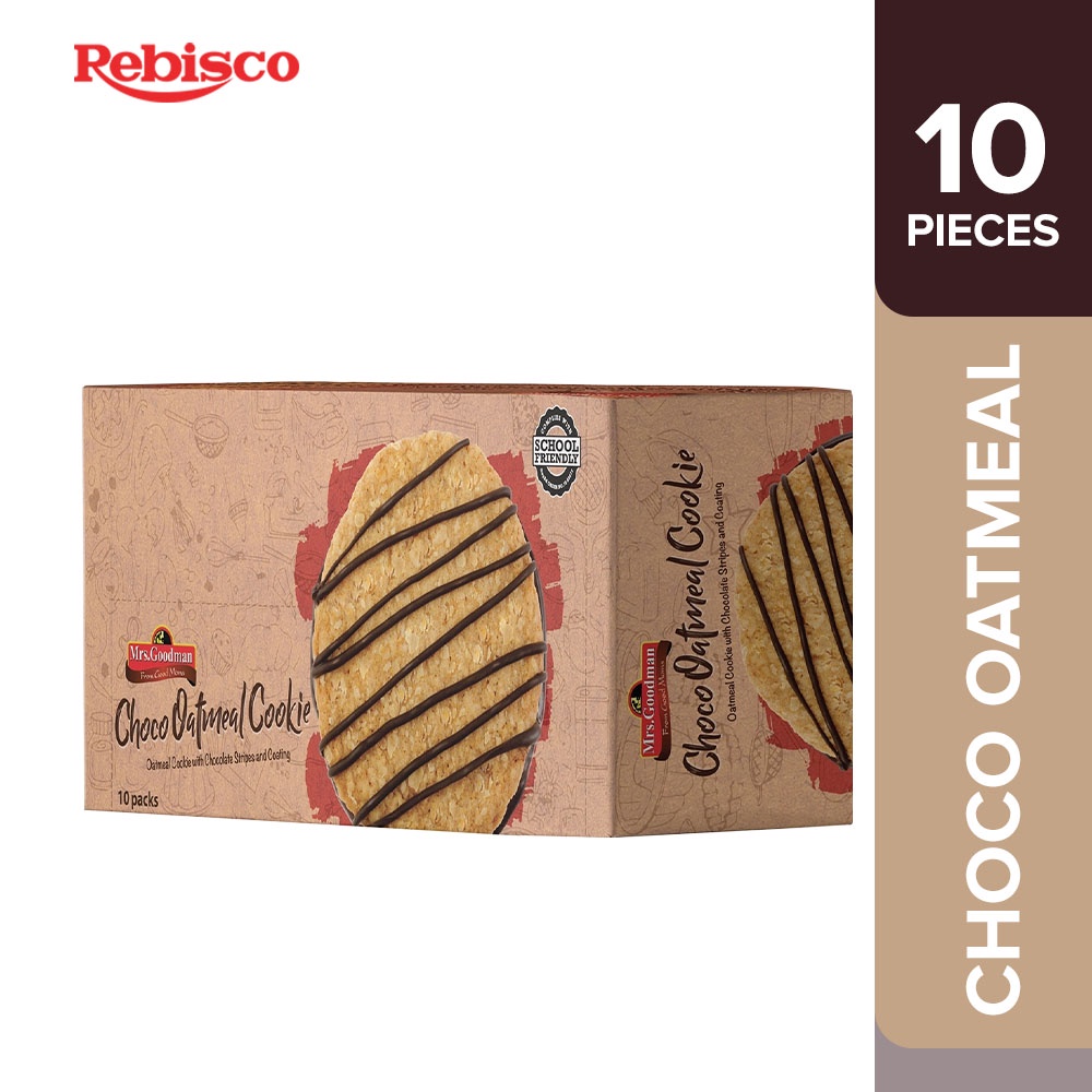 Mrs. Goodman Choco Oatmeal Cookie 40g x 10pcs | Shopee Philippines