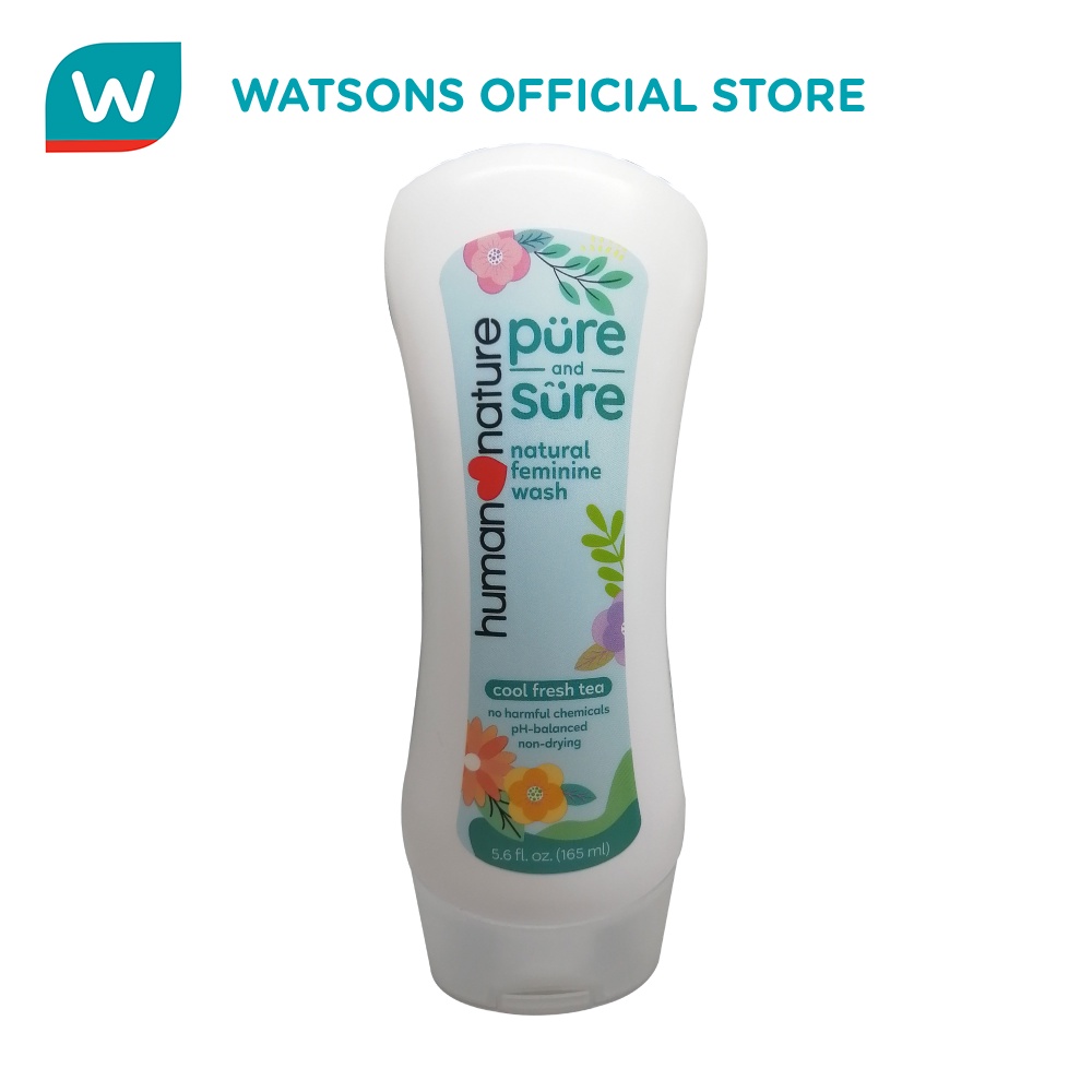 HUMAN NATURE Pure and Sure Feminine Wash Cool Fresh Tea 165mL | Shopee Philippines
