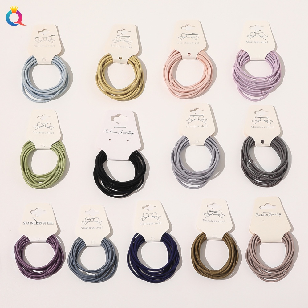 Simple Thin Hair Ties Girl Hair Tie High Elastic Rubber Band Basic Hair ...