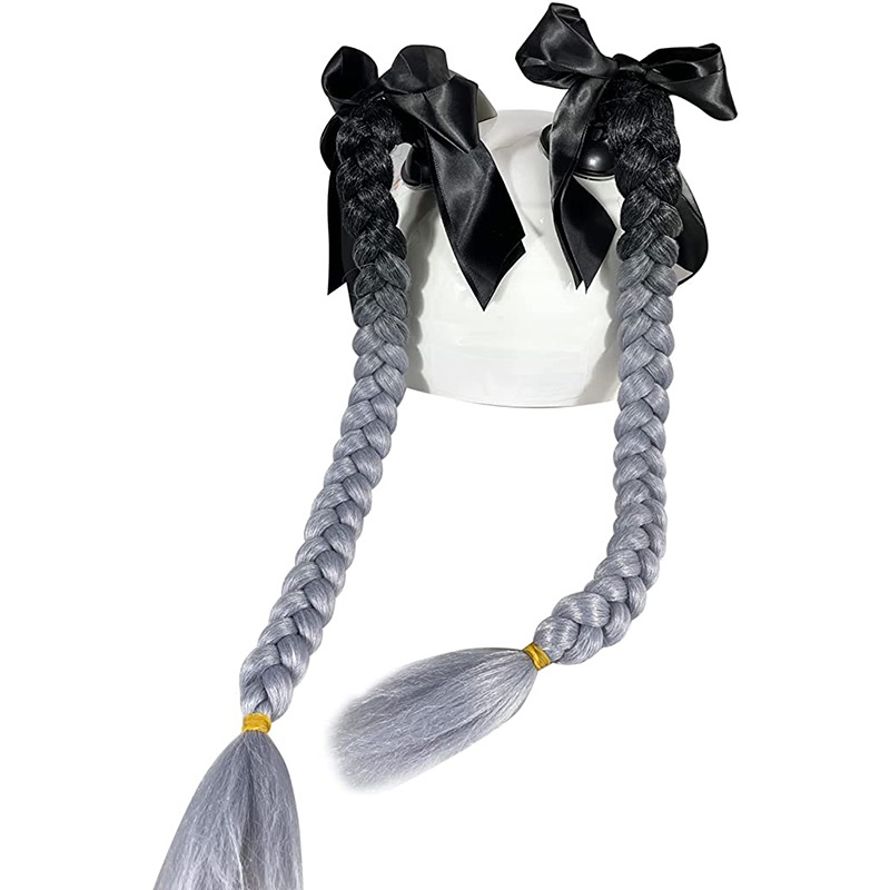 [Ribbons]2PCS Helmet Pigtail with Ribbon Bows Motorcycle Bicycle Helmet ...